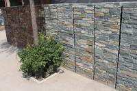 China Green Slate Column Natural Stone Pillar 40x40x30cm Outdoor Gate Pillar for sale