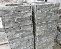 China Grey Slate Column,Natural Stone Pillar,Ledgestone Pillar,Grey Stone Postbox,Gate Grey Pillar for sale