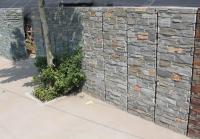 China Black Slate Column Natural Stone Pillar 40x40x30cm Outdoor Gate Pillar for sale