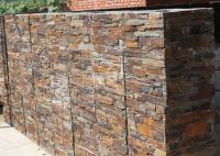 China Rusty Slate Column,Natural Stone Pillar,Ledgestone Pillar,Multicolor Stone Postbox,Gate Rusty Pillar for sale