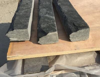 China Black Quartzite Wainscot Natural Stone Waistline 60x20cm Outdoor Wall Panel for sale