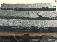 China Black Quartzite Wainscot Natural Stone Waistline 60x20cm Outdoor Wall Panel for sale