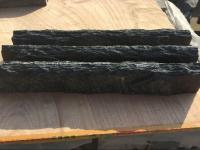 China Black Quartzite Wainscot Natural Stone Waistline 60x20cm Outdoor Wall Panel for sale