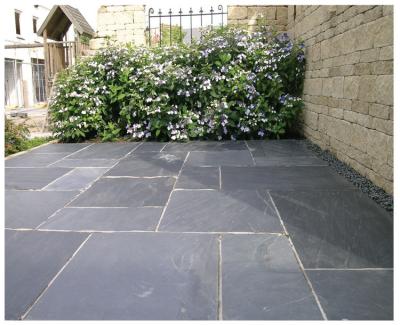 China Chinese Black Slate Walkway Pavers 30x60cm Natural Cleft Patio Stones for Driveway for sale