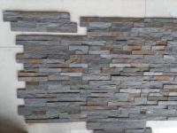 China Iron Slate Stacked Stone Ledgestone 600x150mm Natural Split Face Wall Veneer for sale