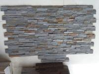 China Iron Slate Stacked Stone Ledgestone 600x150mm Natural Split Face Wall Veneer for sale