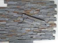 China Iron Slate Stacked Stone Ledgestone 600x150mm Natural Split Face Wall Veneer for sale