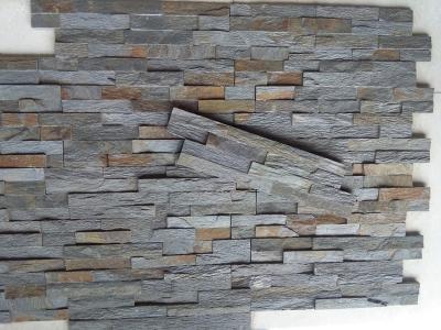 China Iron Slate Stacked Stone Ledgestone 600x150mm Natural Split Face Wall Veneer for sale