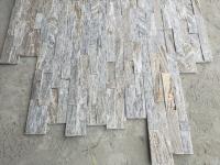 China Wood Grain Granite Culture Stone Ledger Panels 600x150mm Natural Split Stone Cladding for sale