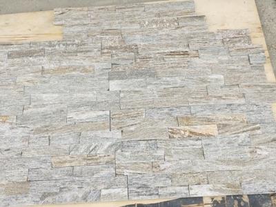 China Wood Grain Granite Culture Stone Ledger Panels 600x150mm Natural Split Stone Cladding for sale