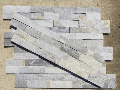 China Blue Quartzite Z Clad Stacked Stone Veneer 600x150mm Natural Split Wall Cladding for sale