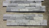China Blue Quartzite Z Clad Stacked Stone Veneer 600x150mm Natural Split Wall Cladding for sale