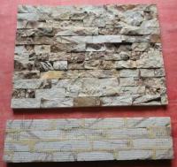 China Forest Brown Sandstone Culture Stone Ledgestone 600x150mm Natural Stacked Stone Wall Cladding for sale