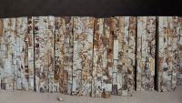 China Forest Brown Sandstone Culture Stone Ledgestone 600x150mm Natural Stacked Stone Wall Cladding for sale