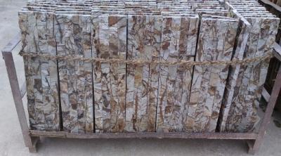 China Forest Brown Sandstone Culture Stone Ledgestone 600x150mm Natural Stacked Stone Wall Cladding for sale