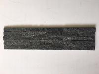 China Black Diamond Quartzite Thin Stone Veneer 600x150mm Natural Split Ledgestone for Wall Cladding for sale