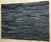 China Black Diamond Quartzite Thin Stone Veneer 600x150mm Natural Split Ledgestone for Wall Cladding for sale