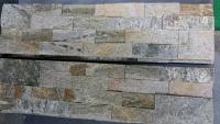 China Colorful Forest Quartzite Ledgestone Natural Stacked Stone Veneer 600x150mm Thin Stone Cladding for sale