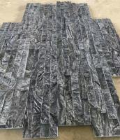 China Black Wooden Marble Culture Stone Ledgestone 600x150x15-25mm Natural Split Wall Cladding for sale