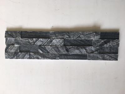 China Black Forest Marble Ledgestone 600x150mm Natural Split Polished Wall Cladding for sale