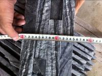 China Black Forest Marble Ledgestone 600x150mm Natural Split Polished Wall Cladding for sale