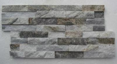 China Silver White Quartzite Stone Cladding,Natural Quartzite Culture Stone,Split Face Ledgestone,Blacksplash Stone Panels for sale