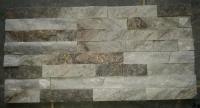China Silver White Quartzite Stone Cladding,Natural Quartzite Culture Stone,Split Face Ledgestone,Blacksplash Stone Panels for sale