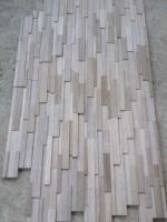 China White Wooden Marble 3D Culture Stone Ledgestone 600x150x15-25mm Wall Panel for sale