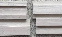 China White Wooden Marble 3D Culture Stone Ledgestone 600x150x15-25mm Wall Panel for sale