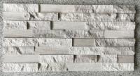 China White Wooden Marble Stacked Stone Veneer 600x150mm Serpeggiante Marble Ledgestone for sale