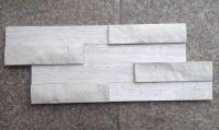 China White Wooden Marble Stacked Stone Veneer 600x150mm Serpeggiante Marble Ledgestone for sale