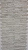 China White Wooden Marble Stacked Stone Ledgestone 600x150mm Serpeggiante Marble Veneer for sale