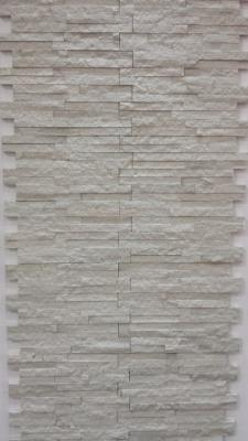 China White Wooden Marble Stacked Stone Ledgestone 600x150mm Serpeggiante Marble Veneer for sale