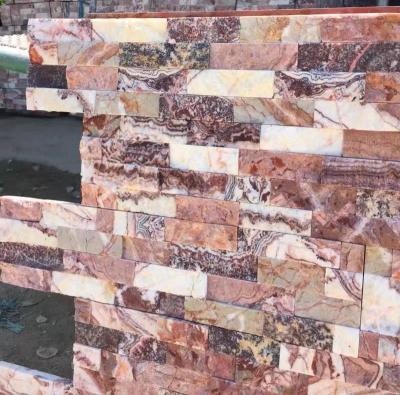 China Glory Purple Marble Culture Stone 600x150mm Natural Split Ledgestone for Wall Cladding for sale