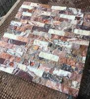 China Glory Purple Marble Culture Stone 600x150mm Natural Split Ledgestone for Wall Cladding for sale