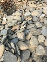 China Natural Multicolor Pebble Stone Wall Cladding 10-25cm for Indoor Outdoor Decoration for sale