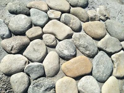 China Natural Multicolor Pebble Stone Wall Cladding 10-25cm for Indoor Outdoor Decoration for sale