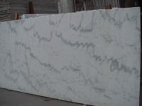 China Guangxi White Marble Slabs 20mm Polished Chinese Carrara Marble for Countertops for sale