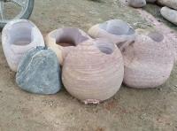 China Natural Stone Flower Pot for Garden Landscaping Decoration Custom Size for sale