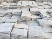 China Natural Quartzite Mushroom Wall Stone Pink Silver Oyster 10x20cm 30x15cm 20x40cm for sale