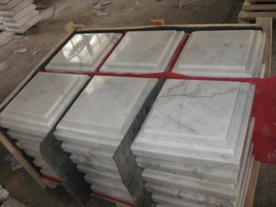 China Guangxi White Marble Wall Coping Pillar Cap 600x600mm Custom Sizes for B2B Export for sale