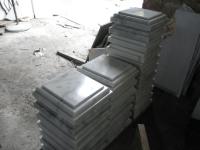 China Guangxi White Marble Wall Coping Pillar Cap 600x600mm Custom Sizes for B2B Export for sale