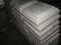 China Guangxi White Marble Wall Coping Pillar Cap 600x600mm Custom Sizes for B2B Export for sale