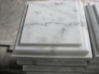China Guangxi White Marble Wall Coping Pillar Cap 600x600mm Custom Sizes for B2B Export for sale