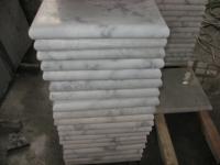 China Guangxi White Marble Pillar Cap 600x600mm Wall Coping Stone Column Top for sale