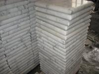 China Guangxi White Marble Column Cap Wall Coping Stone 500x500mm Custom Size for sale