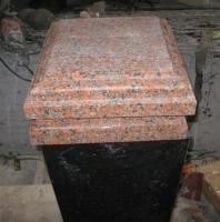China G562 Granite Column Cap Custom Size Crown Red Granite Pillar Cap 20mm Thick for sale