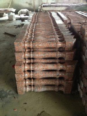 China G562 Crown Red Granite Staircase Baluster 20mm Custom Size Balustrade for Balcony Railing for sale