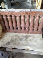 China G562 Crown Red Granite Staircase Baluster 20mm Custom Size Balustrade for Balcony Railing for sale