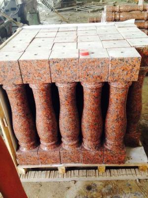 China G562 Red Granite Baluster Maple Leaf Red Handrail 1000-1500mm Custom Sizes for sale